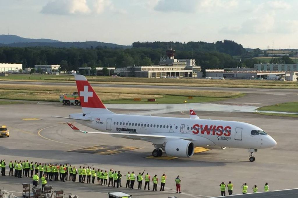 Le nouvel avion de Swiss présenté à Zurich | Tribune de Genève