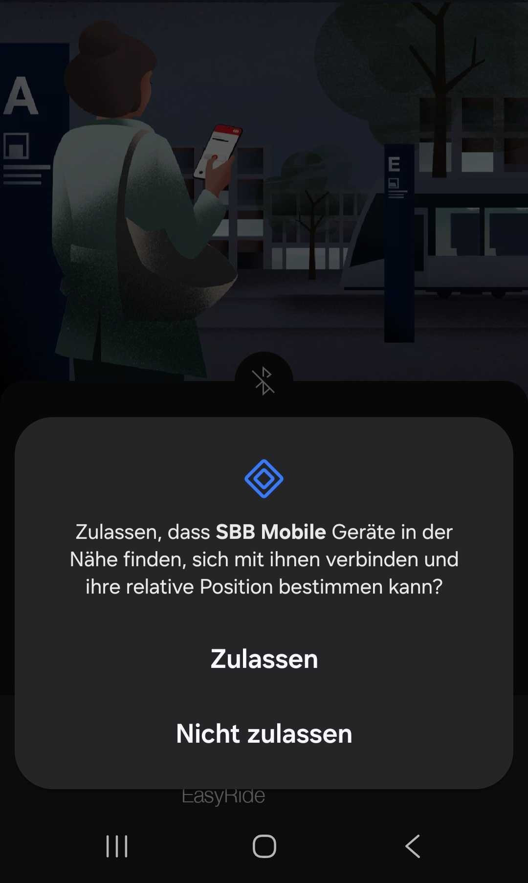 SBB Easyride: App verlangt neu Bluetooth und Gerätezugriff