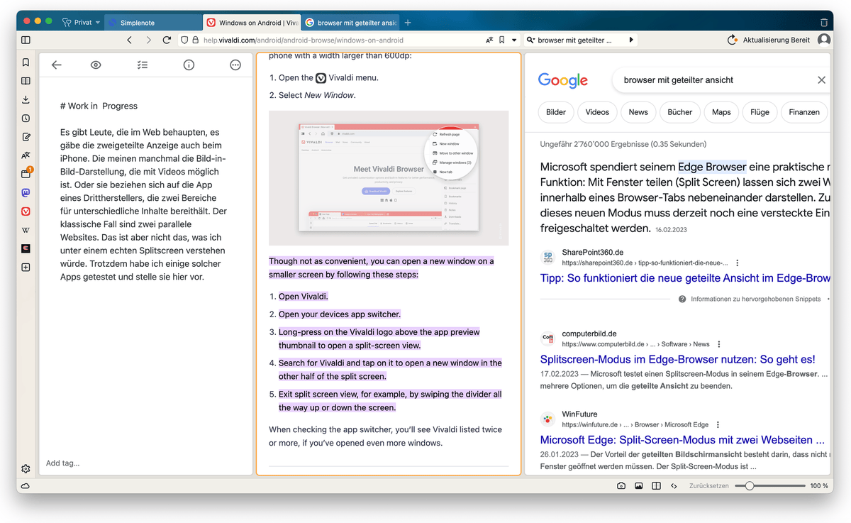 Split Screen in Edge: Ein Browser-Trick fürs Arbeiten und Recherchieren ...