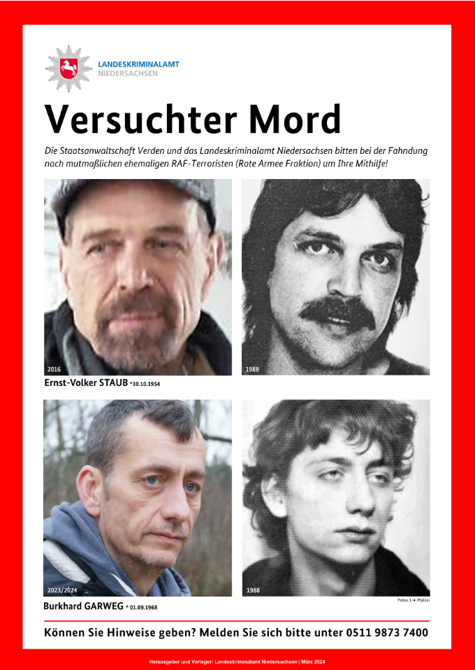 Ermittler veröffentlichen neue Fotos von mutmasslichem RAF-Terroristen ...