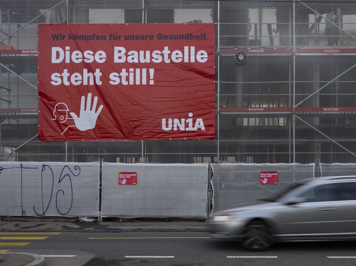 Wegen Unia-Protest: Fast leere Berner Baustellen | Berner Zeitung
