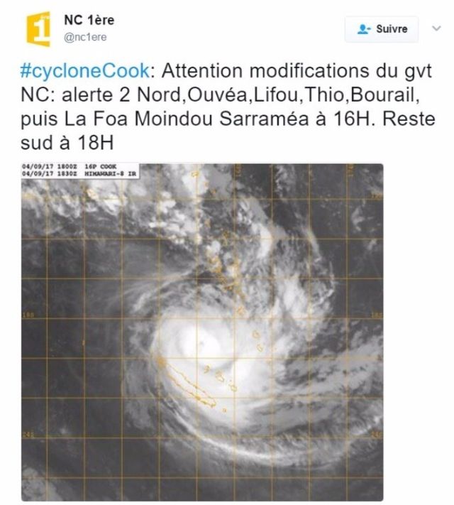 Météo – La Nouvelle-Calédonie attend le cyclone Cook | Tribune de Genève