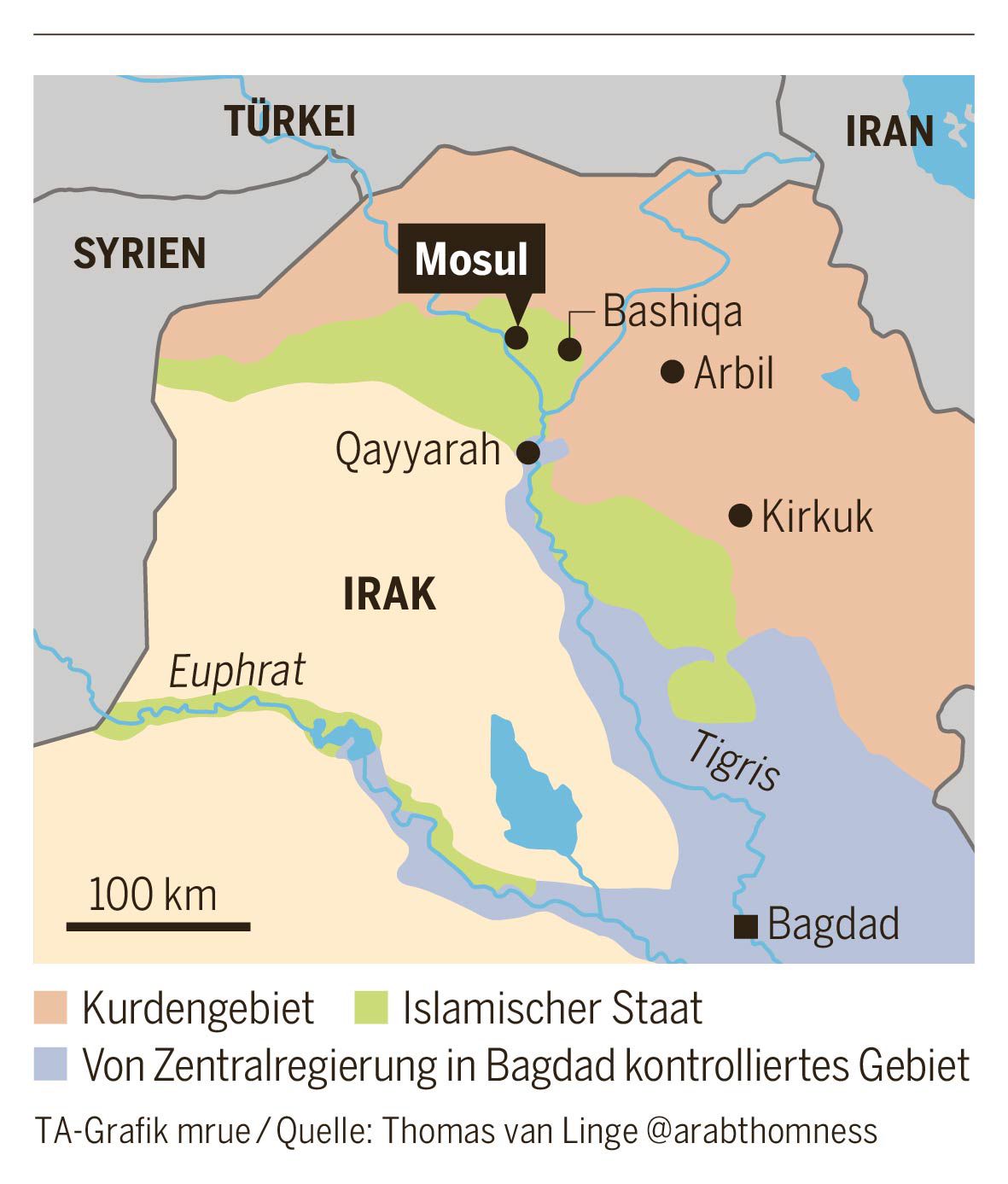 Karte Der Irakischen Städte