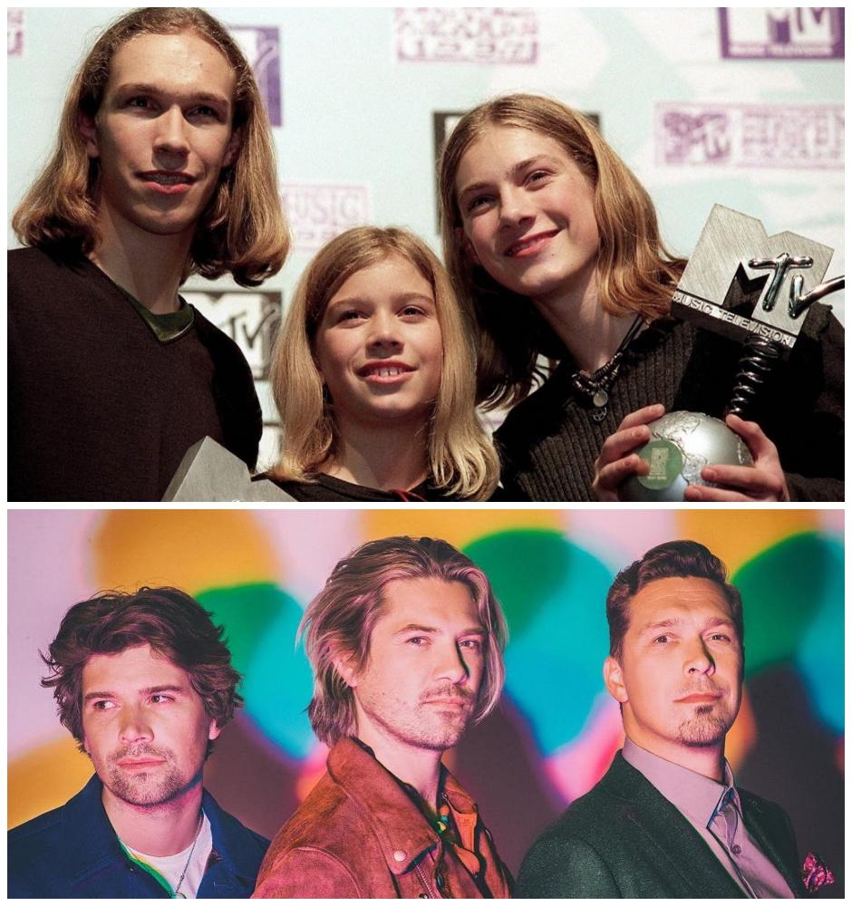 25 ans après «MMMBop»: Les frères Hanson posent avec... leurs 15 ...