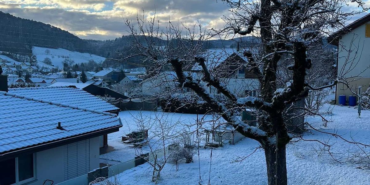 Erster Schnee in der Region Basel gefallen