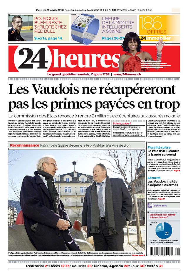 Dans votre journal | 24 heures