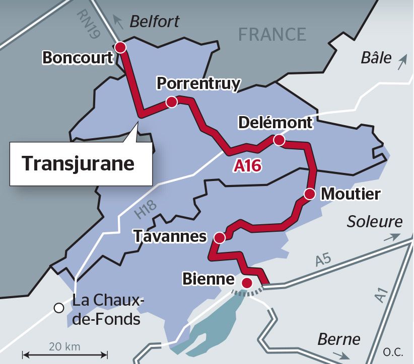 L'autoroute qui unit et qui divise les Jurassiens | Tribune de Genève