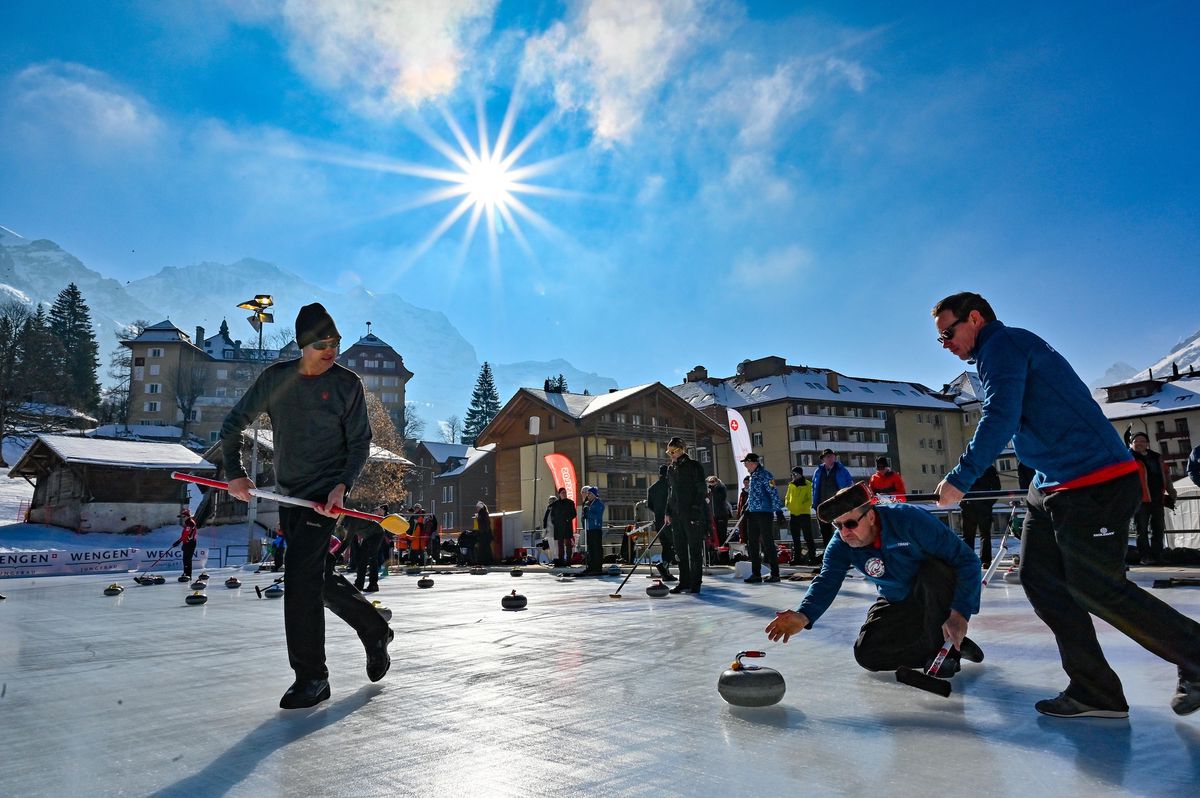 Curling-Open-Air-SM in Wengen: Tanzende Steine und Eis, das man lesen ...