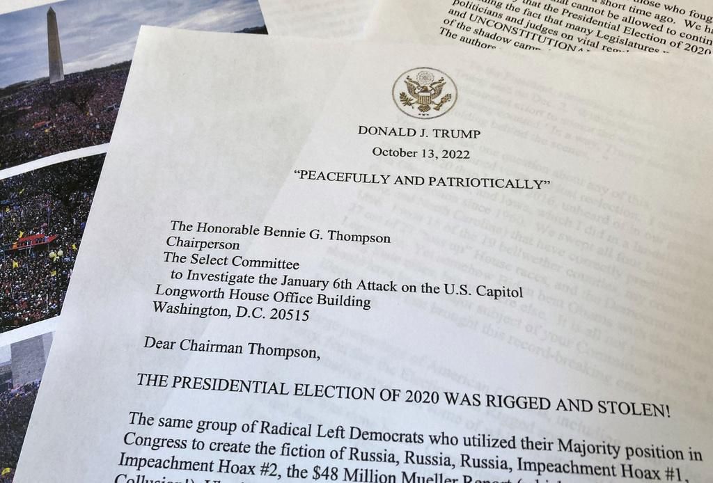 Erstürmung des Capitols: Trump sagt in Brief nichts zu Vorladung ...