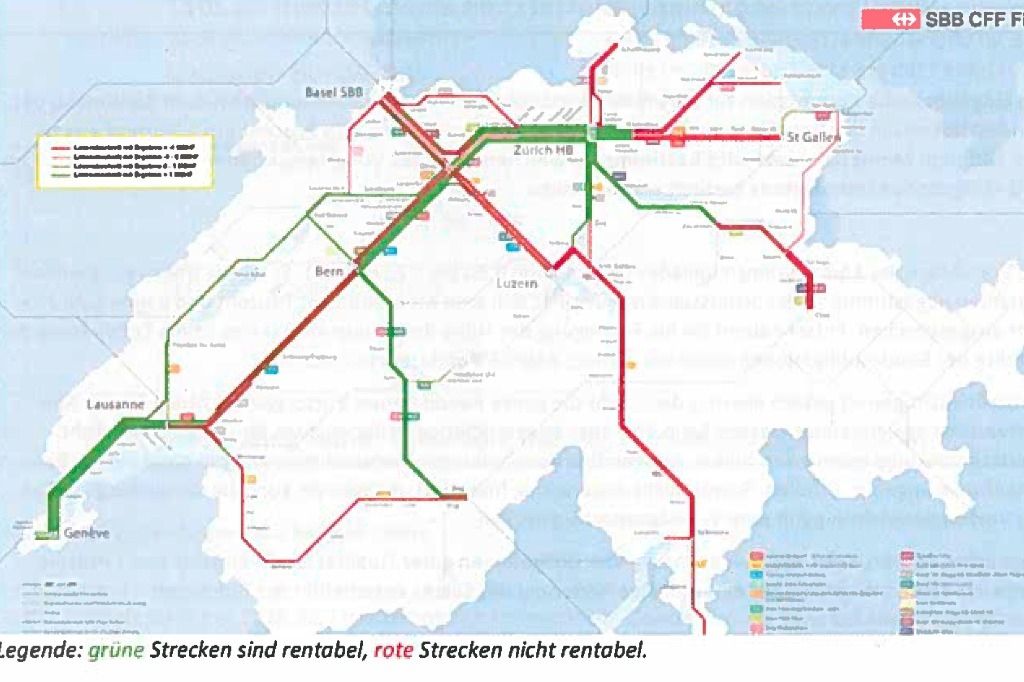Geheimdokument zeigt Rentabilität der SBB-Strecken | Der Bund