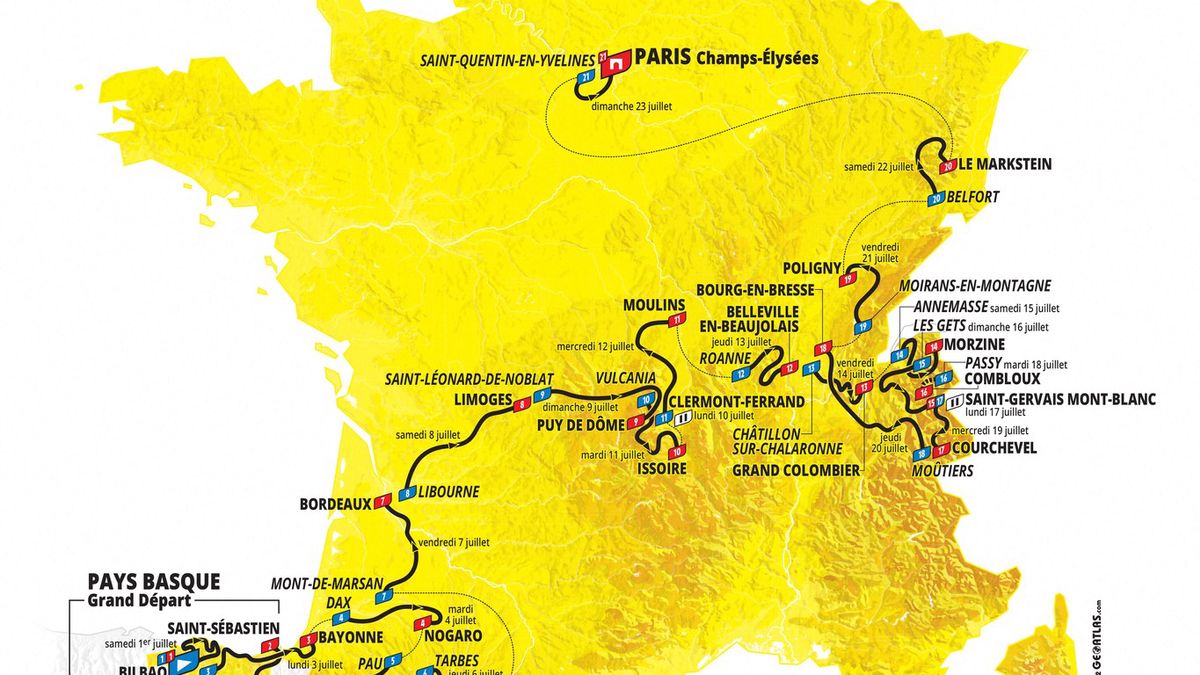 Cyclisme: 30 cols, le Tour de France le plus montagneux de l'histoire ...