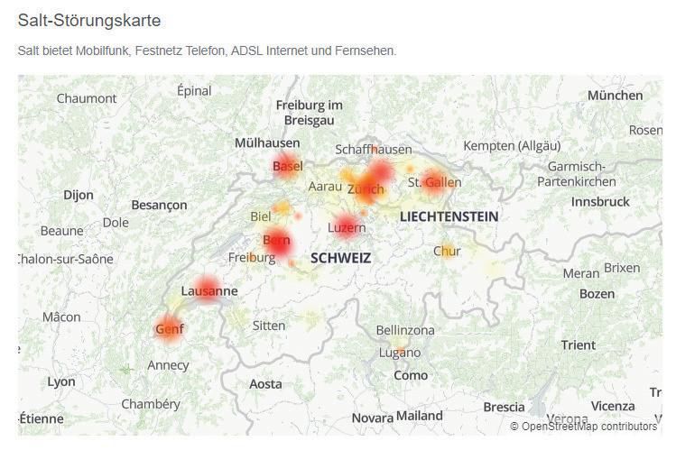 Le réseau internet de Salt à l’arrêt | Tribune de Genève