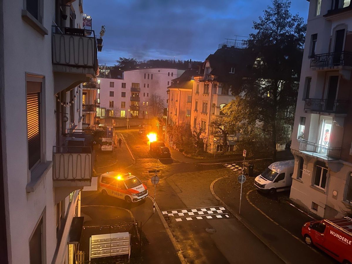 Auto brennt in Zürich Wipkingen | Tages-Anzeiger