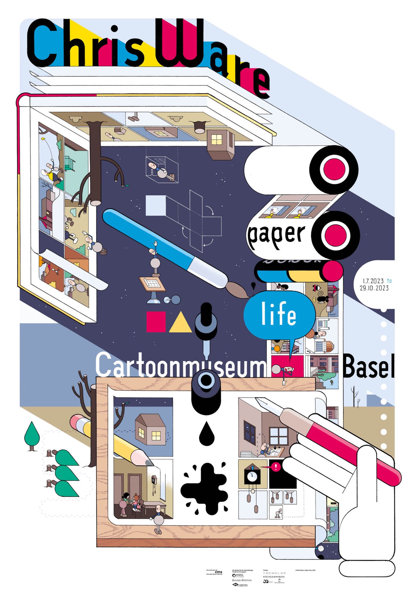 Chris Ware im Cartoonmuseum Basel: Per Anhalter durch das Comic-Universum