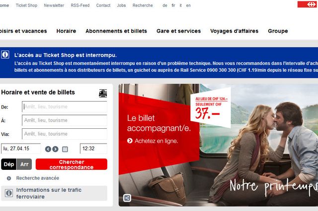 Internet – Le Ticket Shop des CFF a subi une panne | Tribune de Genève