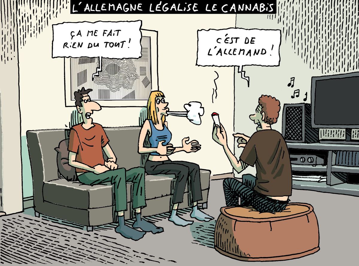 Dessin du 2 avril: L’Allemagne légalise le cannabis | Tribune de Genève