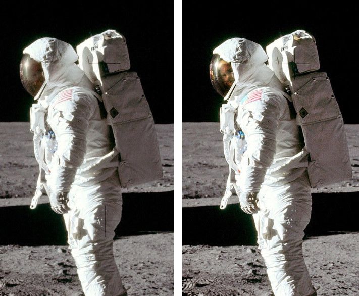 Lune: Le détail qui se cachait sur cette célèbre photo d'Apollo 11 - Le ...