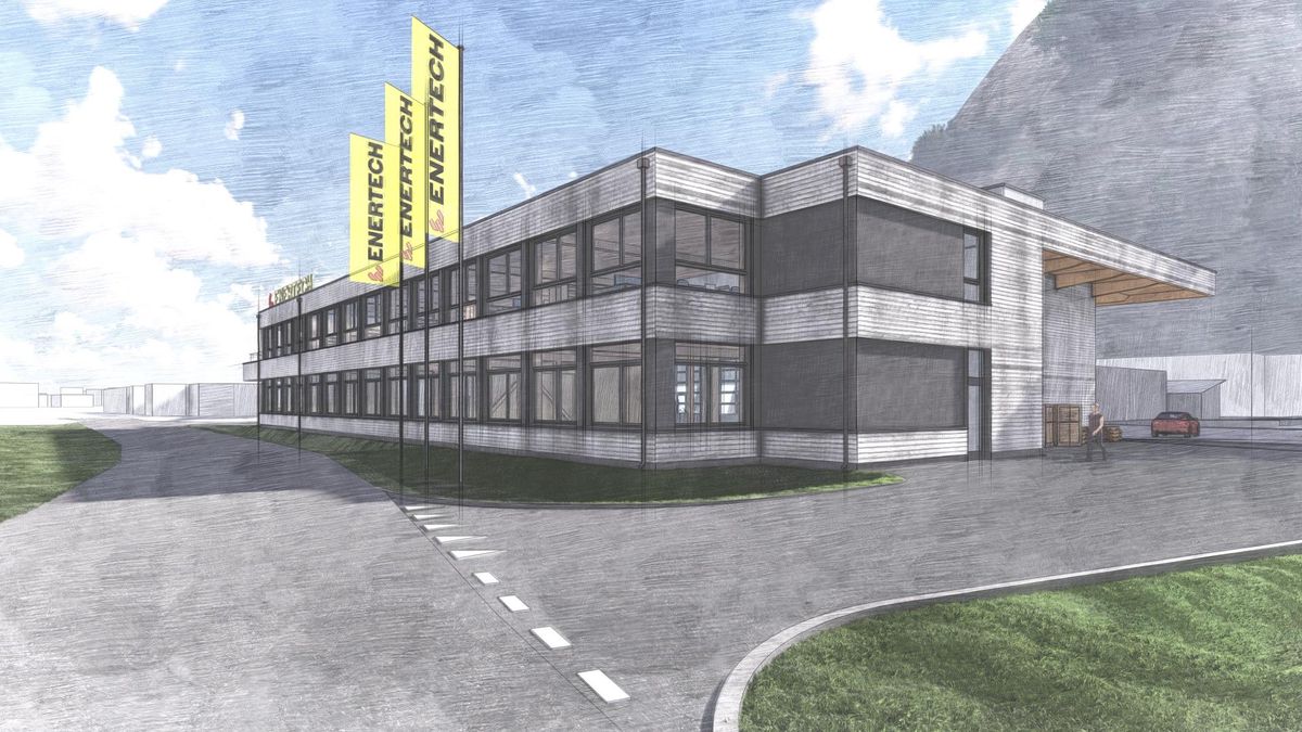 Enertech in Schattenhalb: Der Bau des Betriebsgebäudes hat begonnen ...