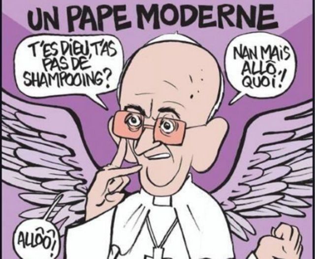 Charlie Hebdo parodie le pape François avec Nabilla | 24 heures