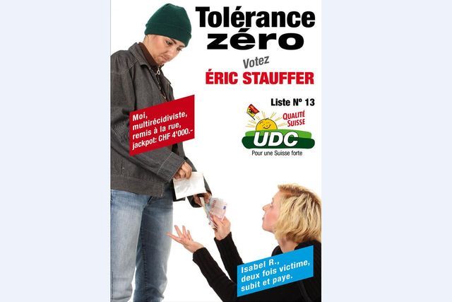 La nouvelle affiche de l'UDC provoque Isabel Rochat | Tribune de Genève