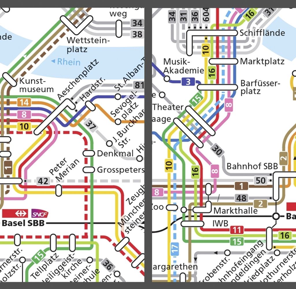So sieht das Netz der BVB während der Bankverein-Sperrung aus | Basler ...