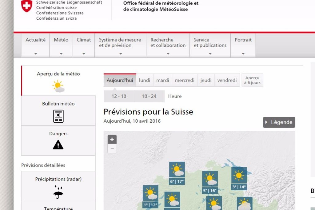 Suisse – MétéoSuisse utilise un nouveau système | Tribune de Genève