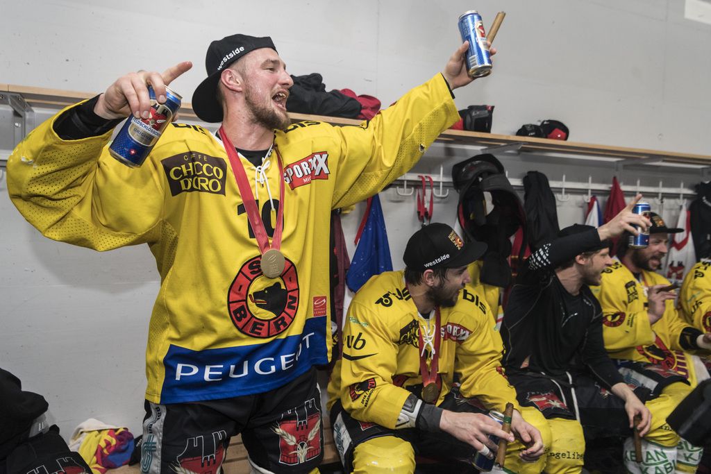 So feiern die SCB-Spieler den Titel | Berner Zeitung