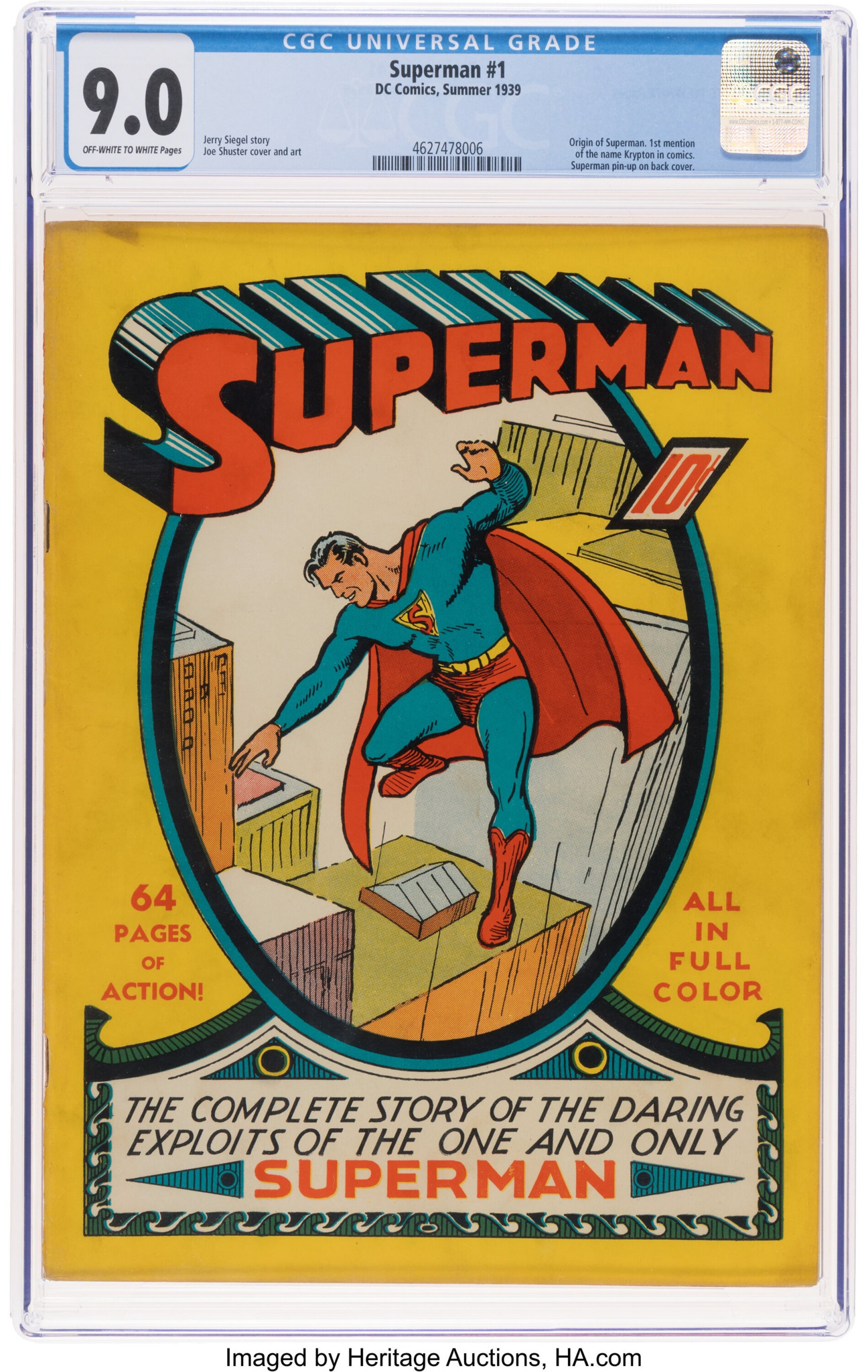 «Superman»-Comic: Erstausgabe von 1939 für 9,12 Millionen versteigert