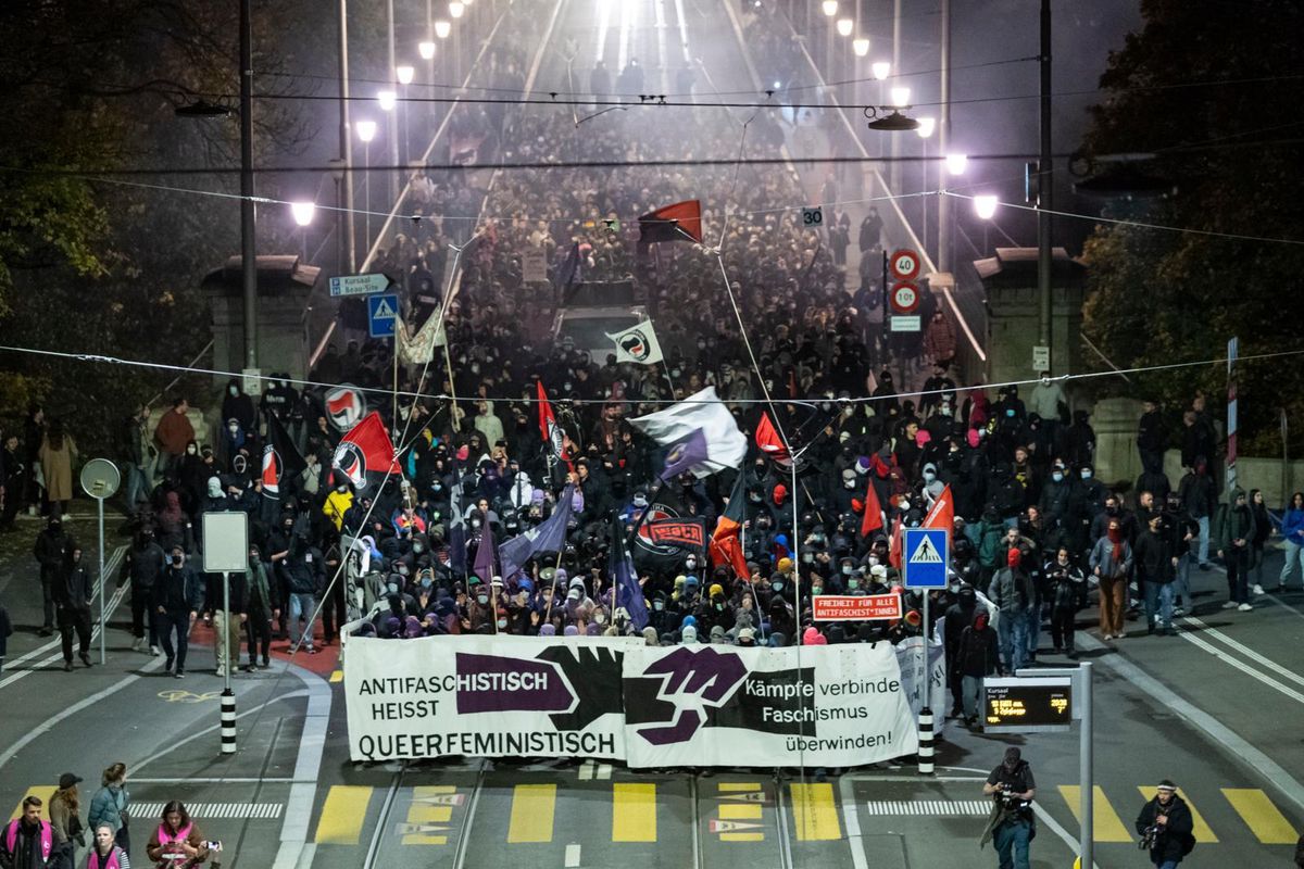 Demonstration in Bern: Bilder vom antifaschistischen Spaziergang | Der Bund