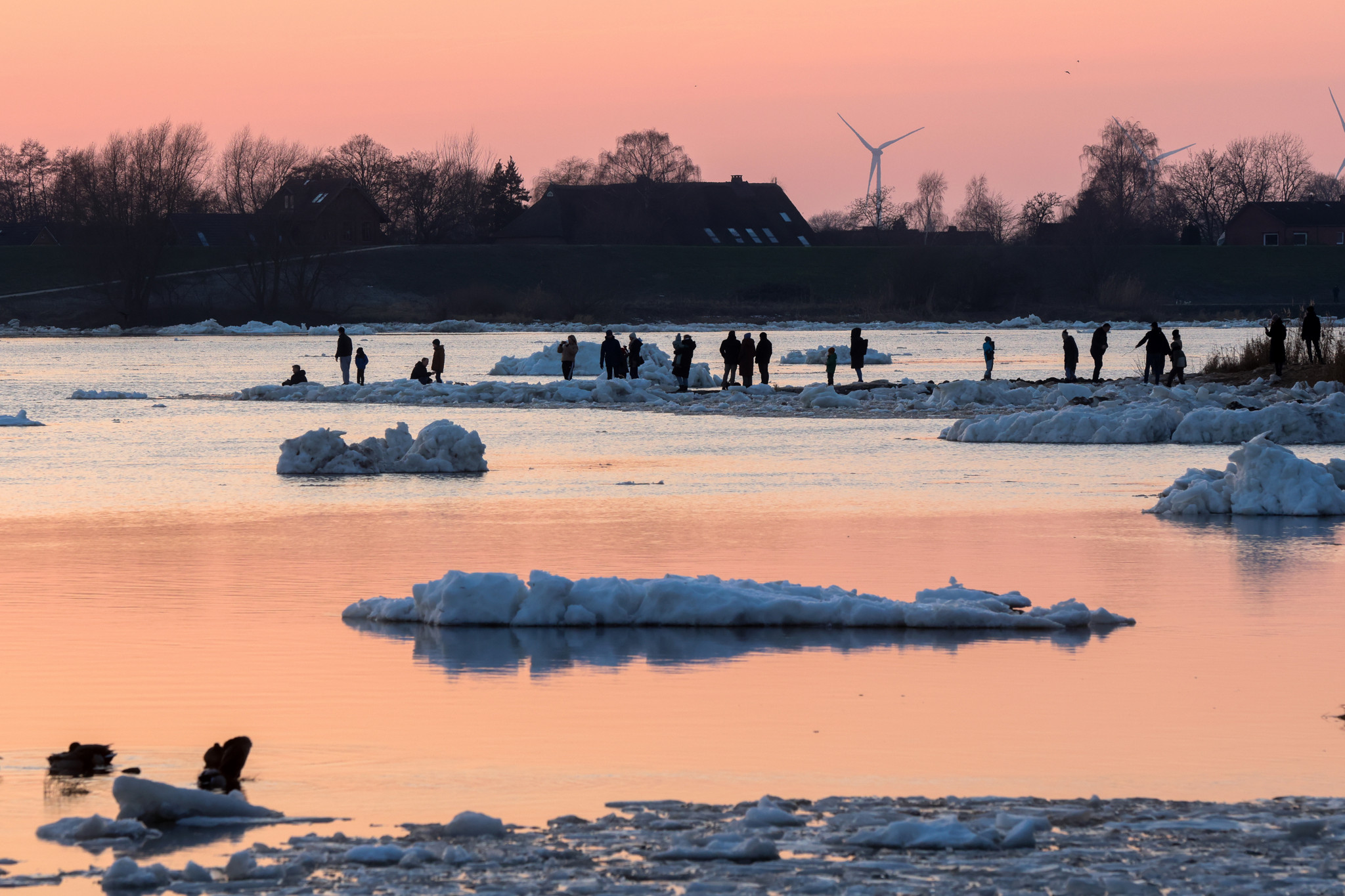 Eisschollen auf Elbe: 10-Meter-Türme bei Hamburg entdeckt