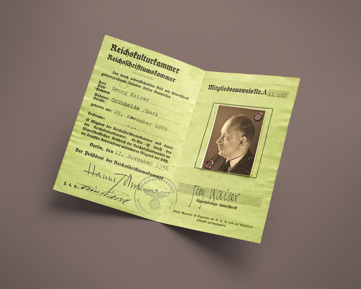 Dramatiker Georg Kaiser: Warum band das NS-Regime den unerwünschten ...