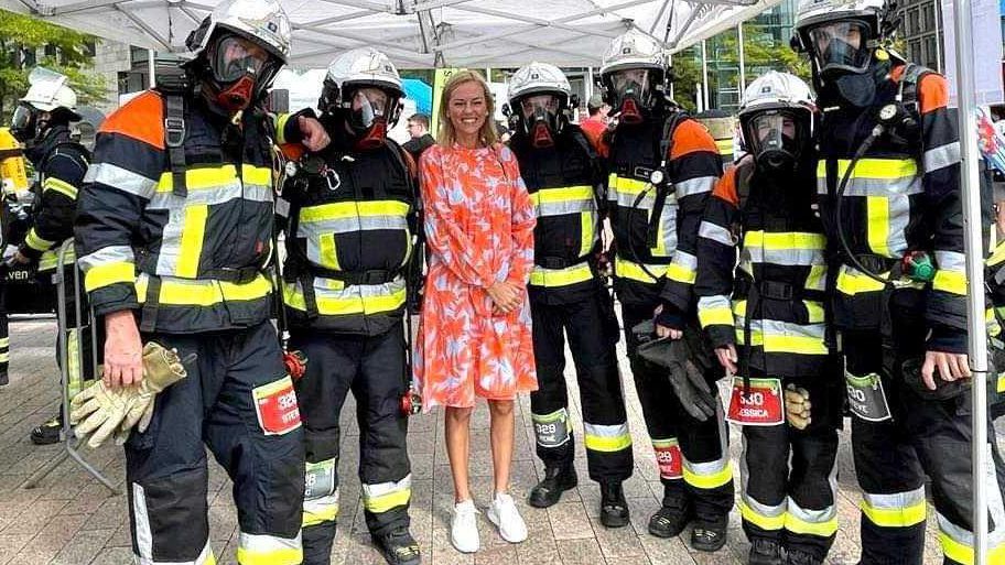 Défi: Des pompiers du CGDIS gravissent la Tour de Cologne - L'essentiel