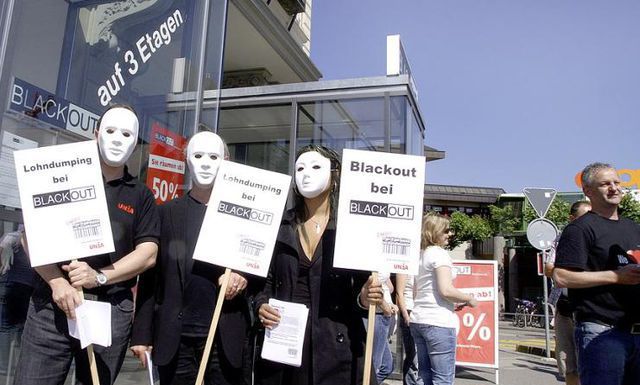 Unia-Protest vor Blackout | Berner Zeitung