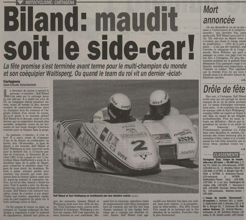 Nos légendes: Rolf Biland, entre tradition et révolution - Le Matin