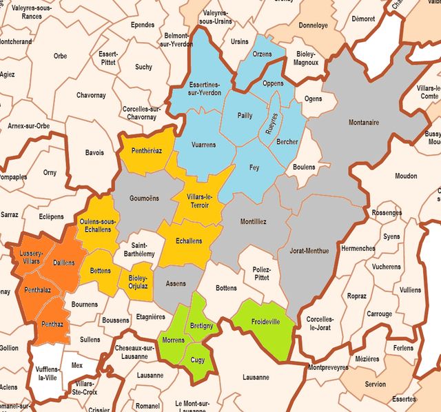 Fusions en vue pour dix-huit communes du Gros-de-Vaud | 24 heures