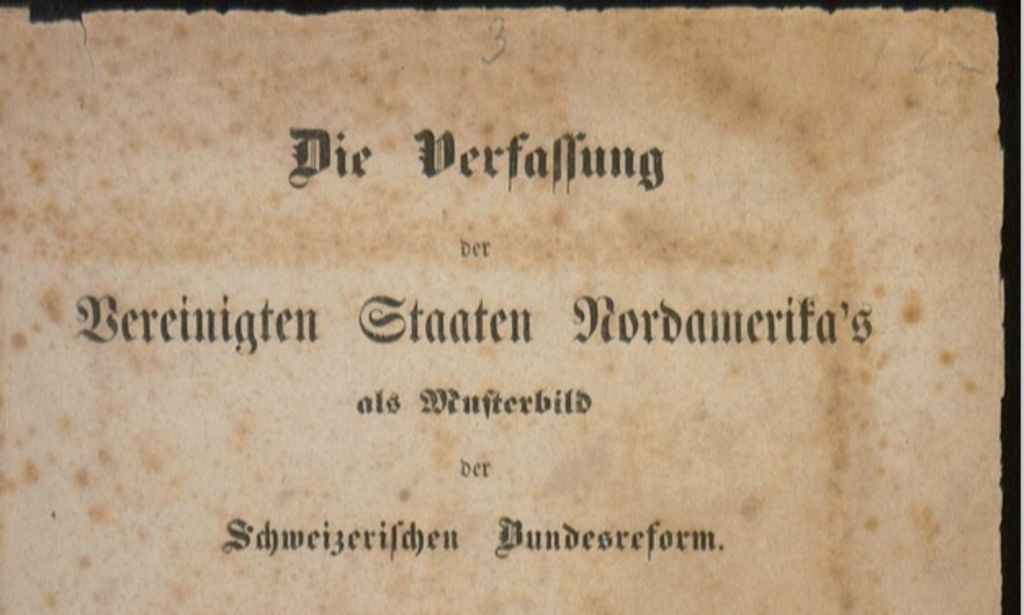 Die USA als Vorbild der modernen Schweiz | Der Bund