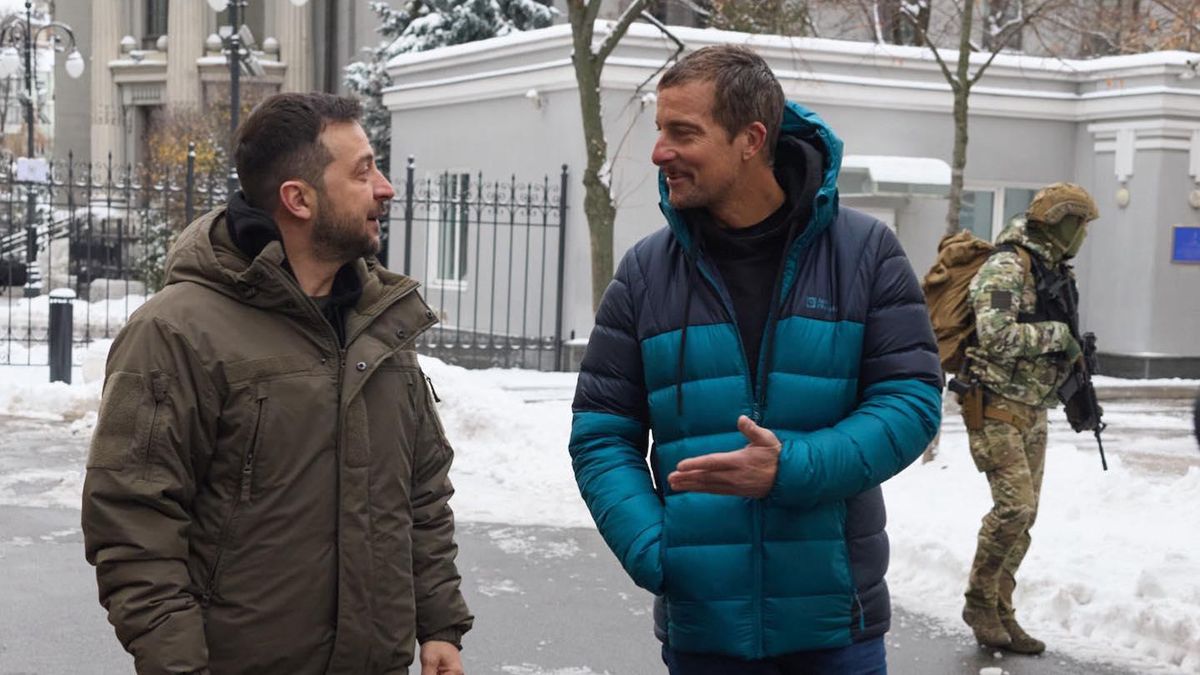 Ukraine: Bear Grylls a rendu visite à Volodymyr Zelensky - L'essentiel