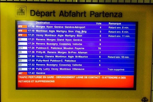 CFF: Retards et suppressions de trains à la gare de Lausanne - Le Matin