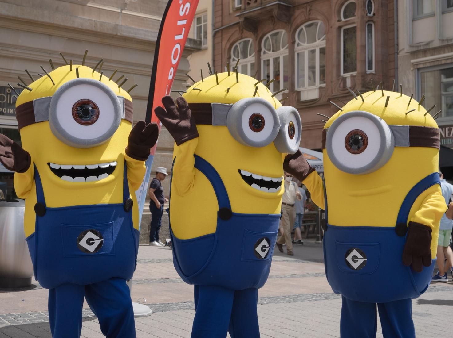 Visite surprise: Les Minions ont fait des câlins aux passants à ...