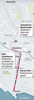 Le M3 se dévoile, avec son tracé et ses stations | 24 heures
