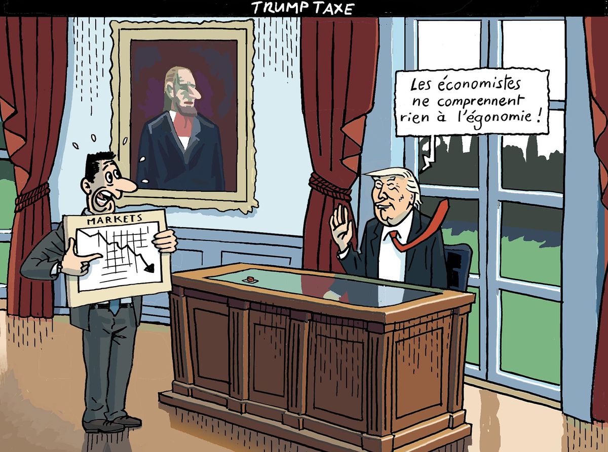 Dessin du 5 avril: Trump taxe | Tribune de Genève